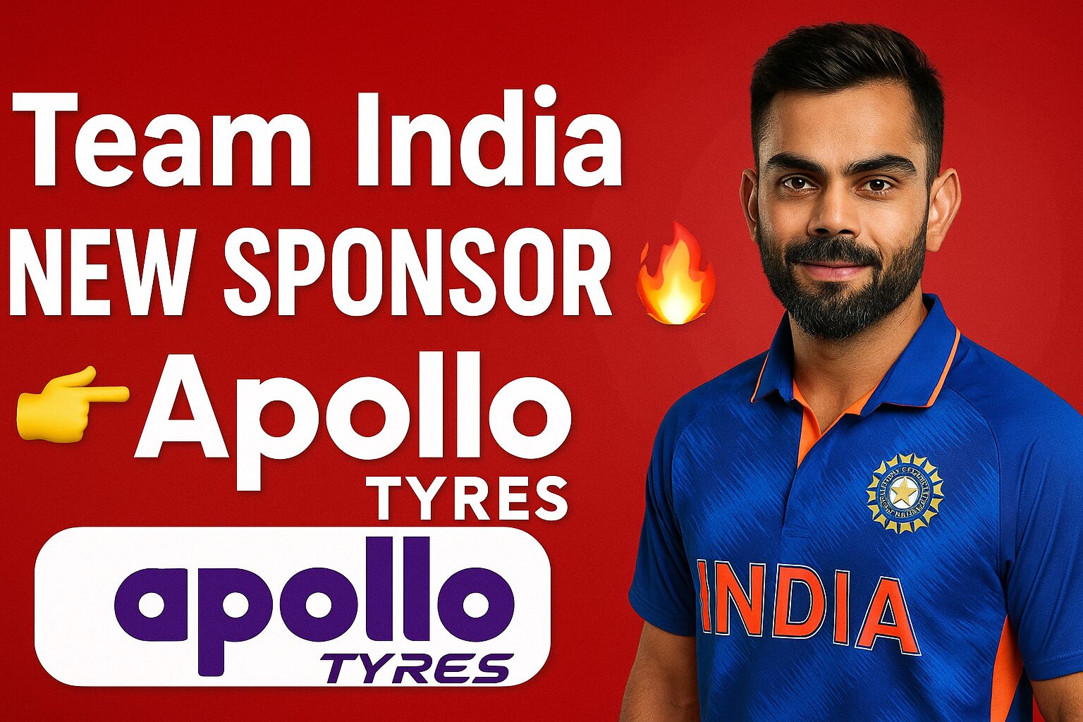 Team India Jersey Sponsor 2025: Apollo Tyres बने भारत टीम के नए जर्सी ...